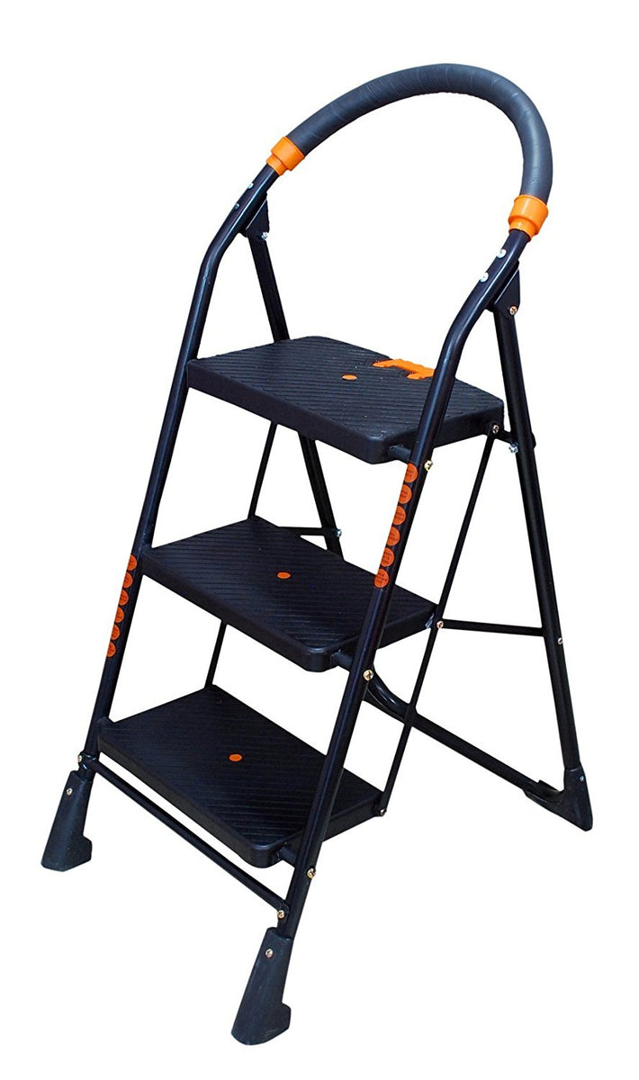 Parasnath Black Diamond Heavy Folding Ladder With Wide Steps 3 Steps 3. ...